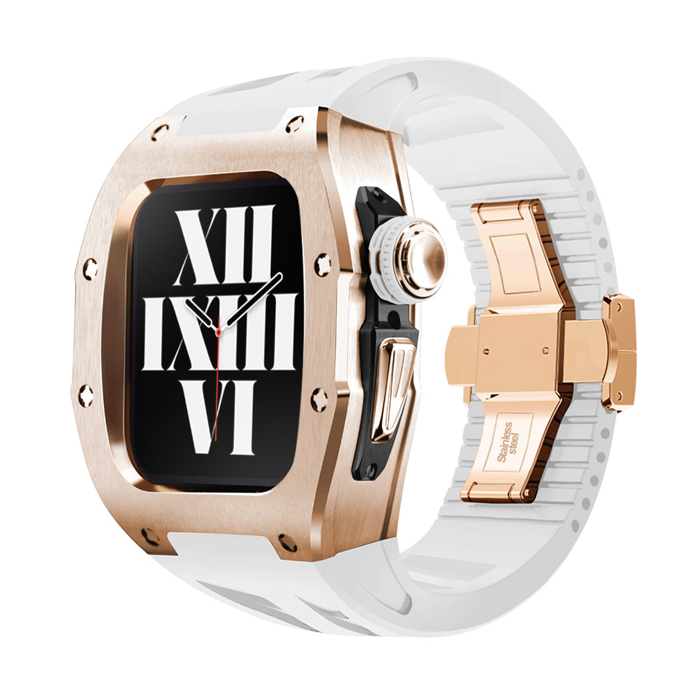 Golden Titan V2 Series 46mm Apple Watch Case | Gold Titanium | Kewusuma